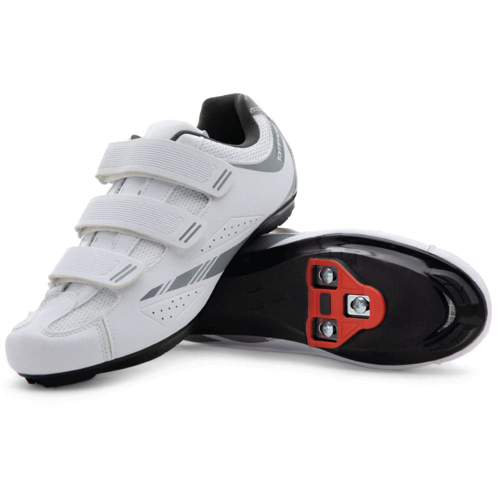 Tommaso Pista 100 Indoor Cycling Shoes for Women: Peloton Bike Compatbile with Pre-Installed Look Delta Cleats - Perfect for Fitness & Road Bike Use - Peleton Shoes Indoor Bike Shoe - White Delta 39