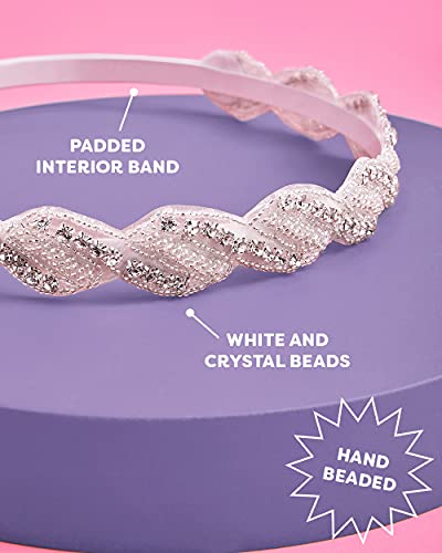 xo, Fetti Bachelorette Party Decorations Veil - Silver Beaded Crystal Veil | Bridal Shower | Bride to Be Gift + Engagement Decorations