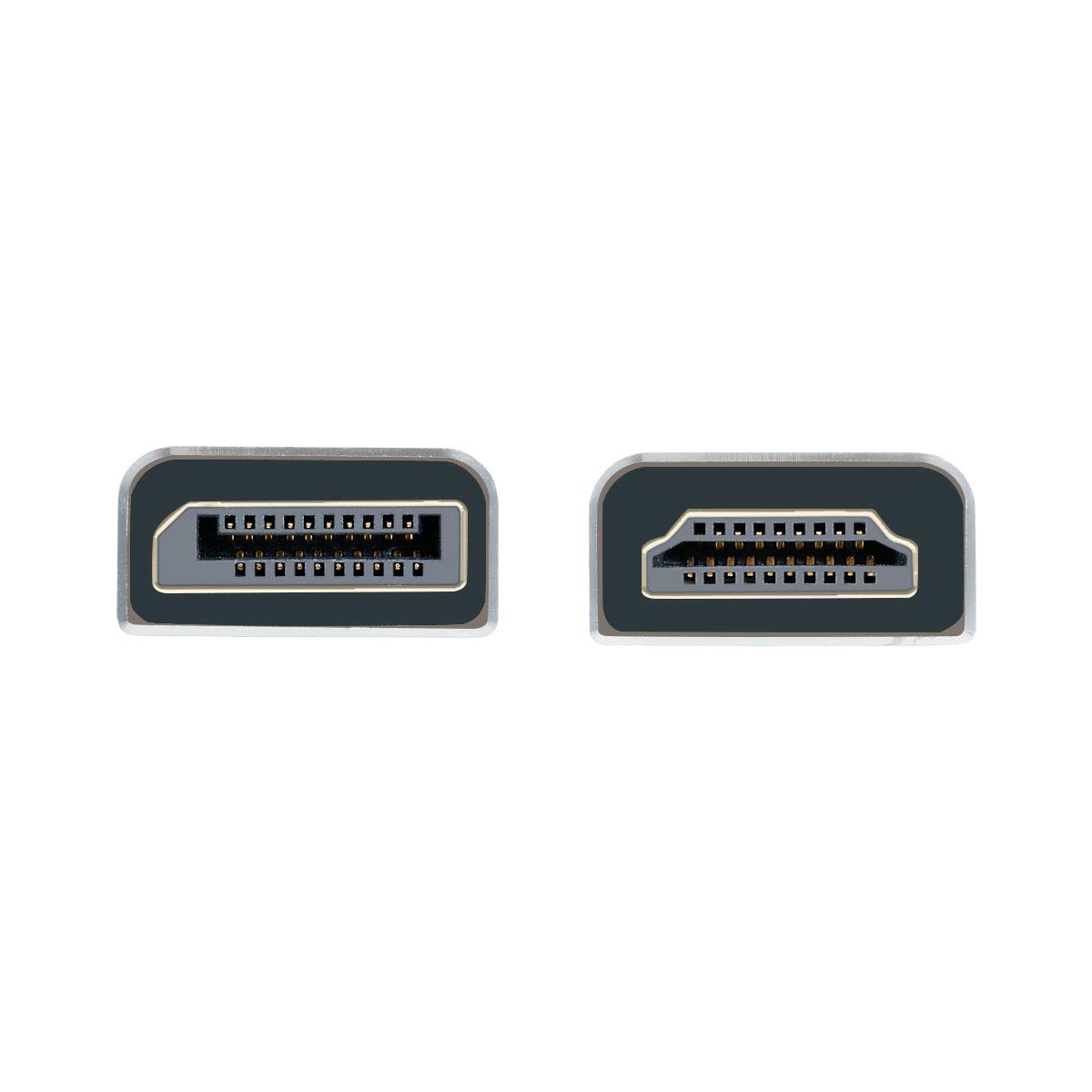 XOUPFORE DisplayPort to HDMI Cable, Nylon Braided Uni-Directional 4K UHD HD High-Speed DP to HDMI Cable, Compatible with DisplayPort Computer Laptop, 6.6 ft, Dark Grey