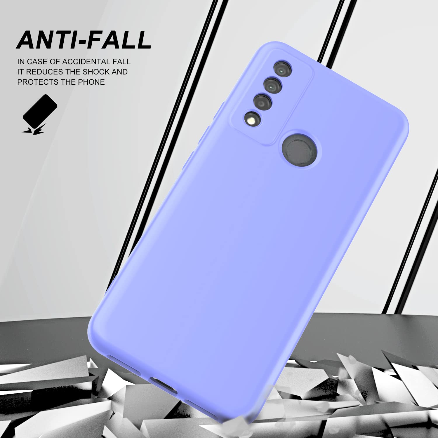 Zingcon for TCL 20 XE Phone Case,Soft Anti-Scratch Liquid Silicone Case with Microfiber Liner Cover for TCL 20XE-Black