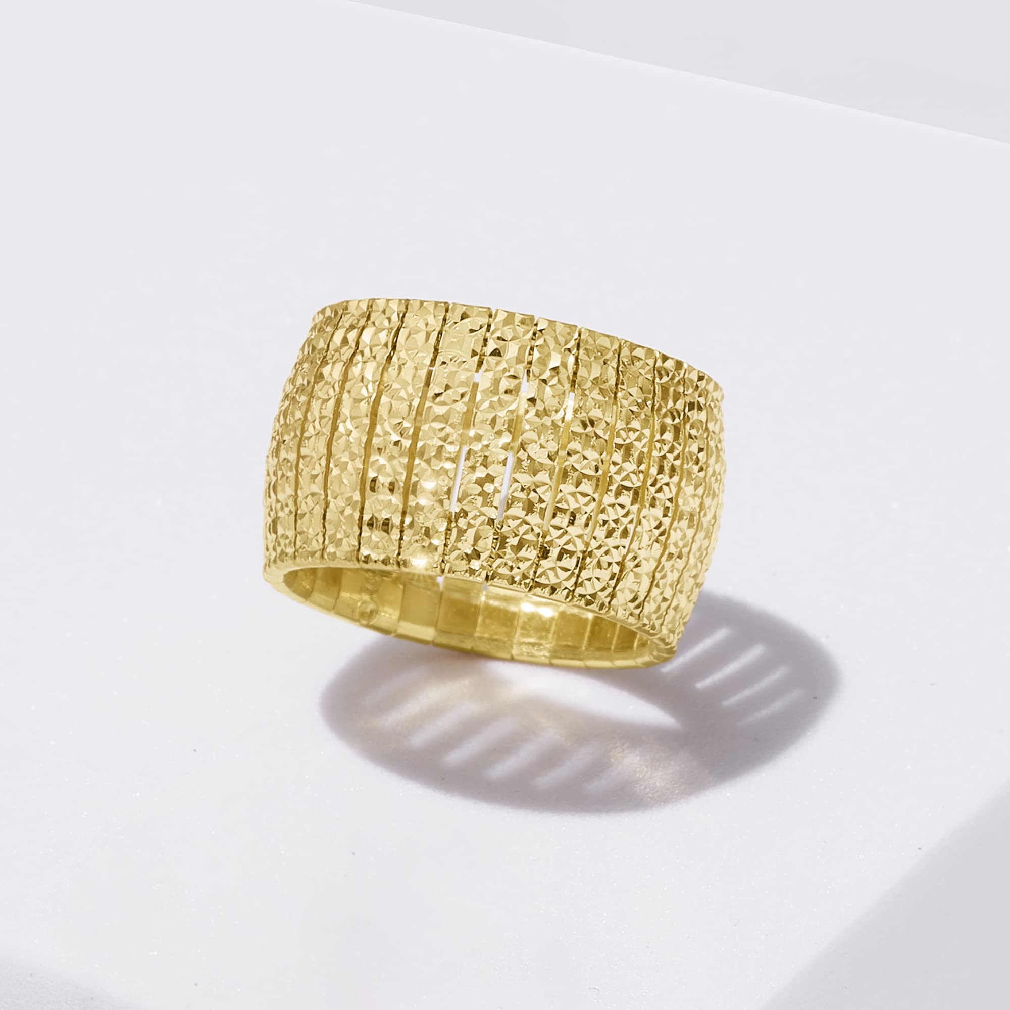 Ross-Simons Italian 18kt Yellow Gold Over Sterling Silver Cleopatra Ring. Size 5