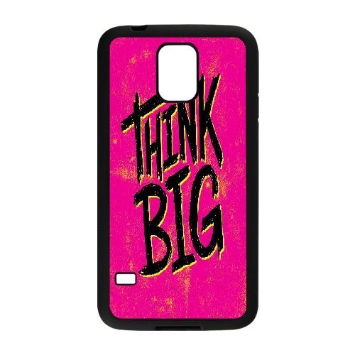 Yearinspace Typography Samsung Galaxy S5 Cases Typography Think Big Cheap For Girls, Samsung Galaxy S5 Case Luxury, [Black]