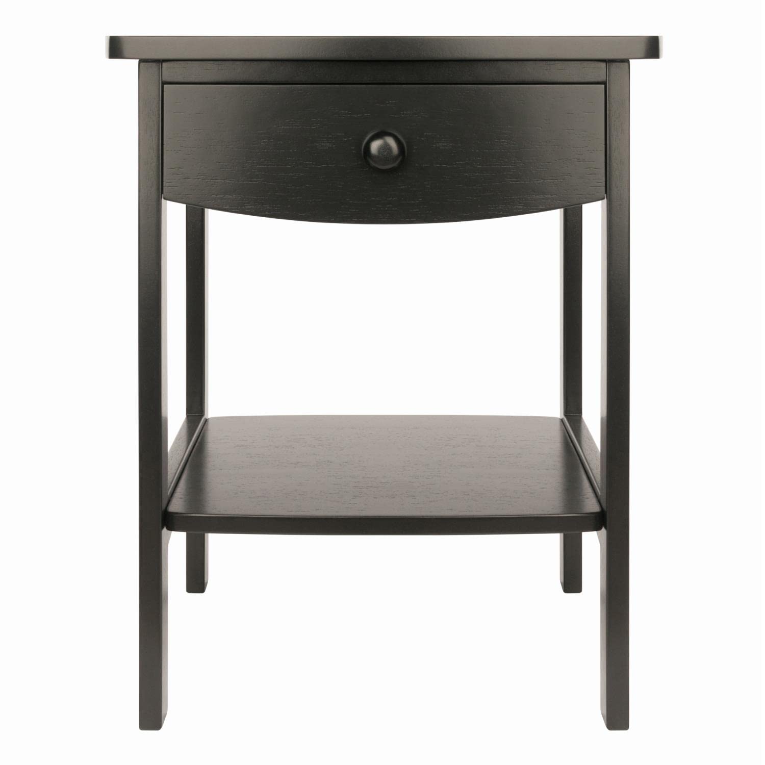 Winsome Wood Rochester Occasional Table, Antique Walnut & Wood Claire Accent Table, Black