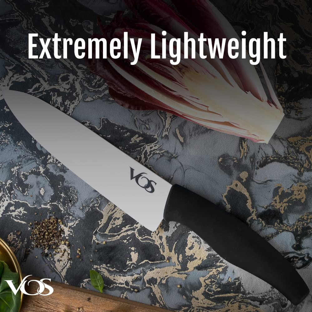 Vos Ceramic 6 Pcs Knife Set with Peeler and Chef Knife