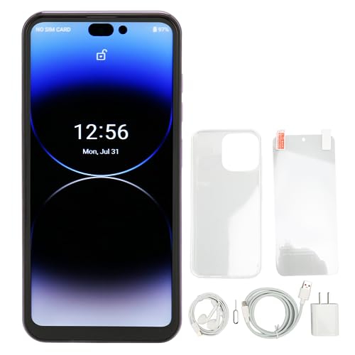 Vikye Unlocked Phone with 6.7 inch Large Screen, Octa Core Processor, 32MP 16MP Dual Camera, 8GB RAM, 256GB Memory, 4G Smartphone with Face Unlock (US Plug)