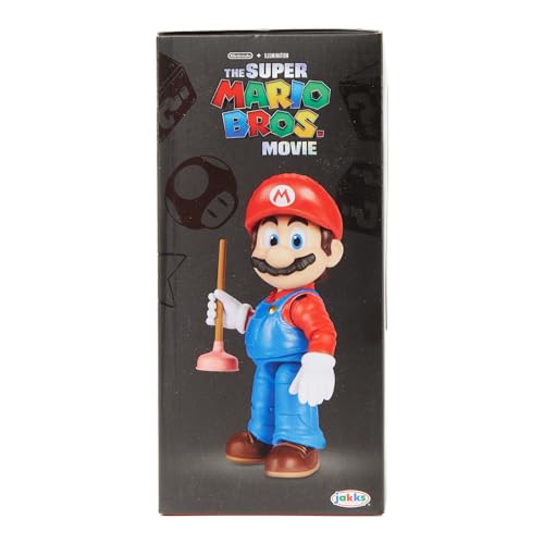 THE SUPER MARIO BROS. MOVIE - 5 Inch Action Figures Series 1 β Mario Figure with Plunger Accessory