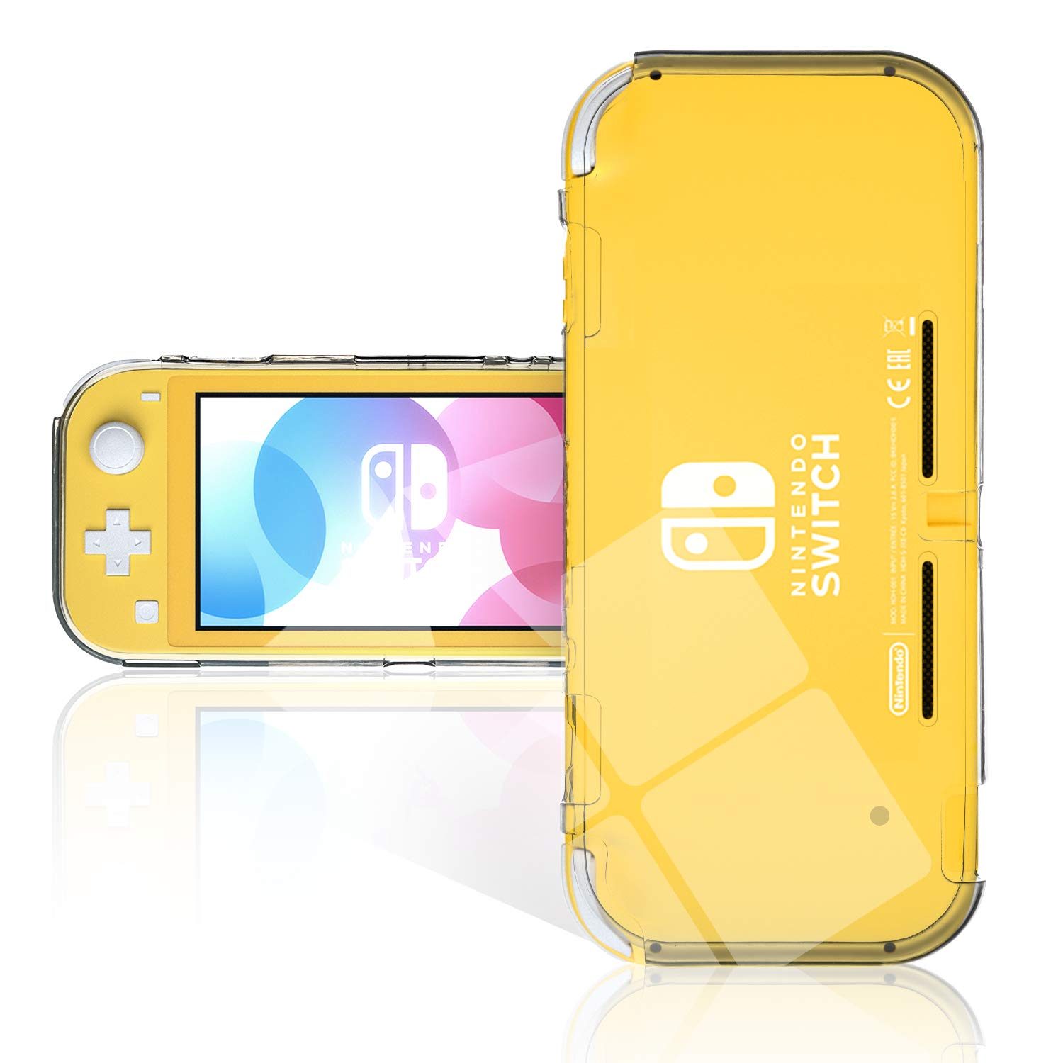 TPU Case for Nintendo Switch Lite, Clear Protective Case for Nintendo Switch Lite with Tempered Glass Screen Protector - Clear