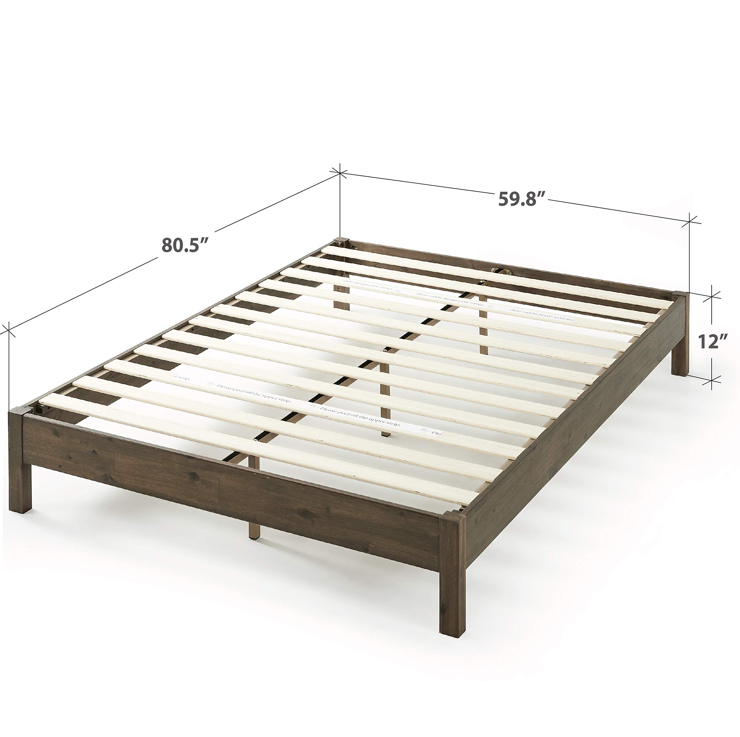 Zinus Tosha 12 Inch Wood Platform Bed, Queen
