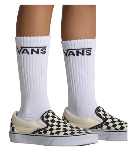 Vans Classic Crew Sock - Boys' - 3-Pack White, 1.0-6.0
