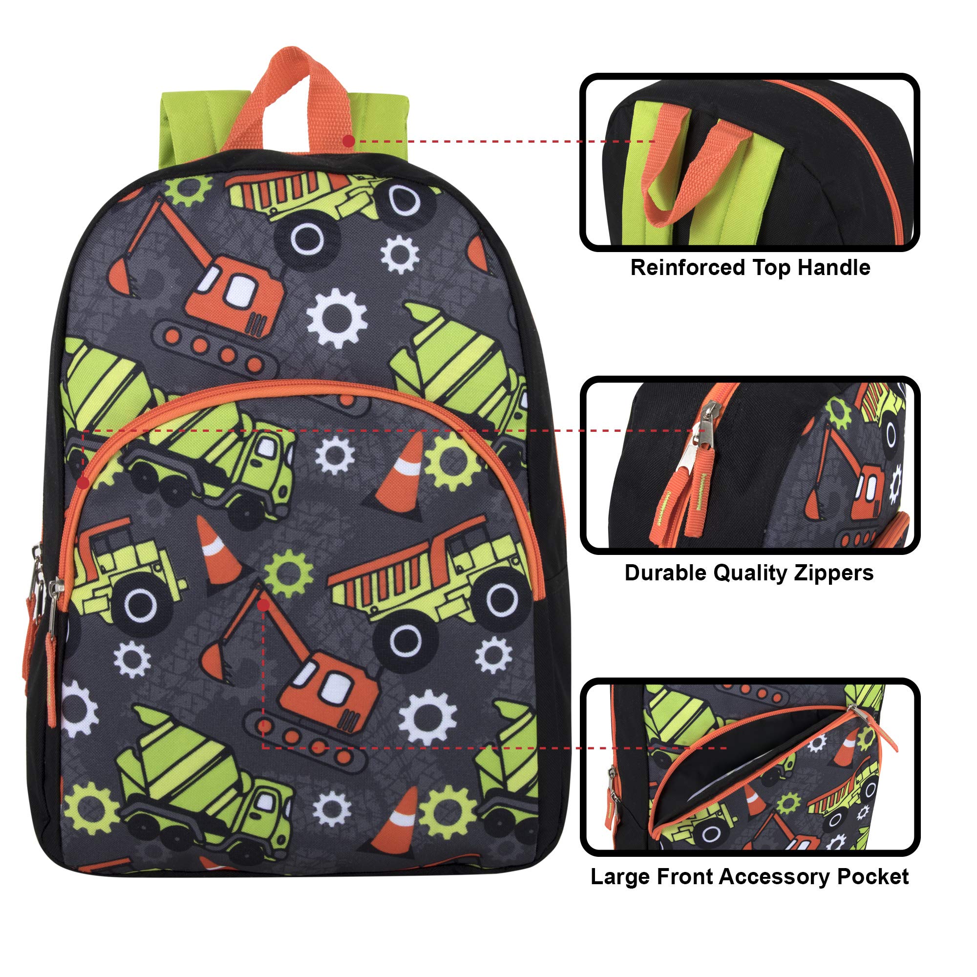 Trail maker Kids Character Backpacks for Boys & Girls (15β) with Adjustable, Padded Back Straps