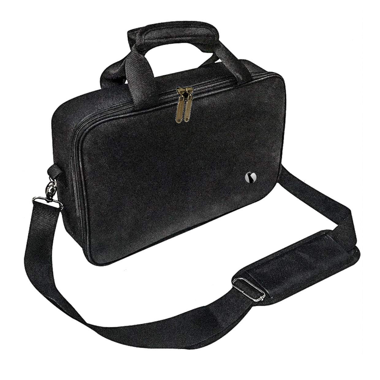 Red Suricata Insulated Slim Cooler – Ultra Thin, Flat Mini Small Cooler Lunch Bag Fits 10 Drink Cans - 2 Slim Reusable Ice Packs Included - Small Iceless Golf Cart Bag for Beer (Black)