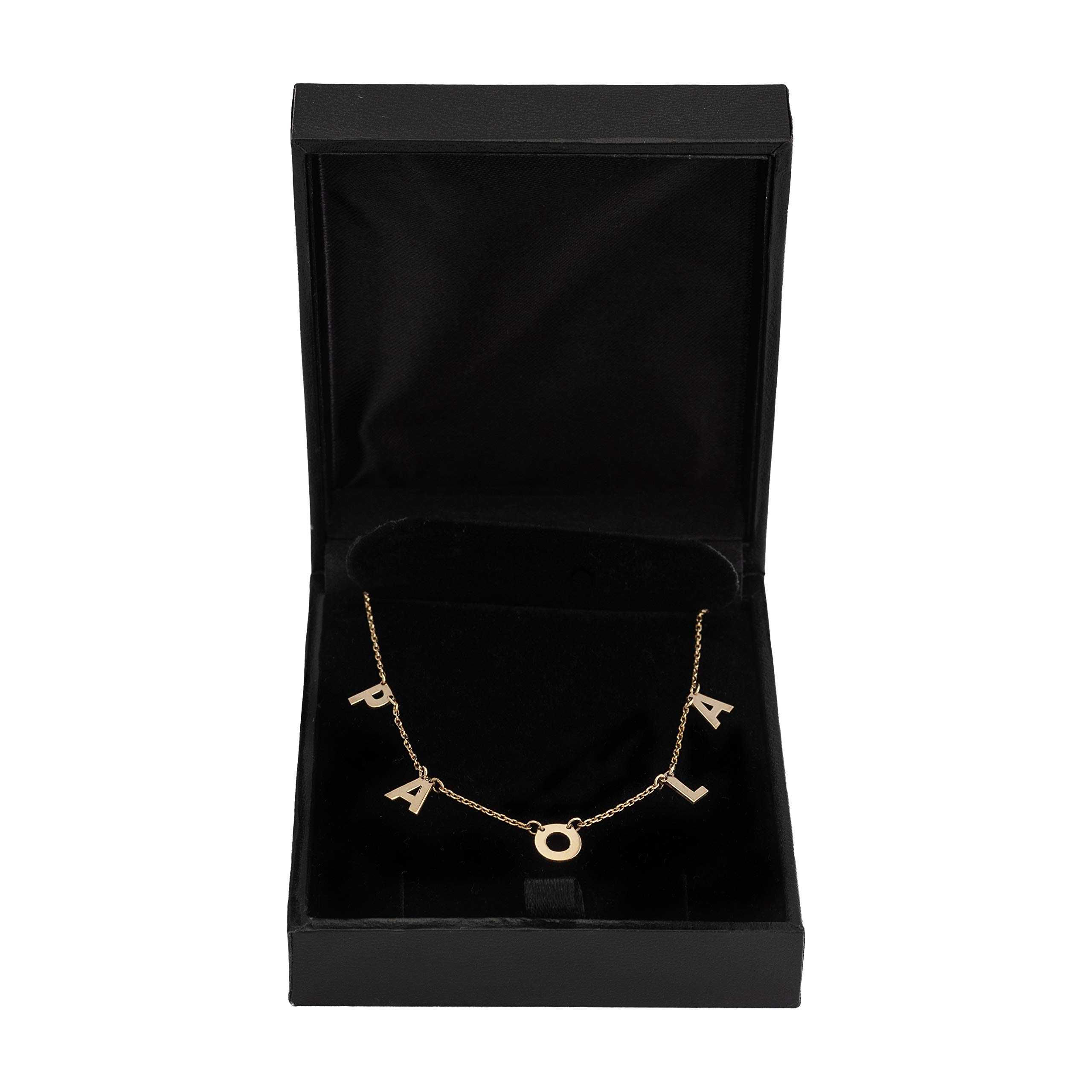 YOSI ALTMANN Personalized Name Necklace14K Real Gold Customized jewelry 14k gold Mini Spaced Dainty Name Necklace