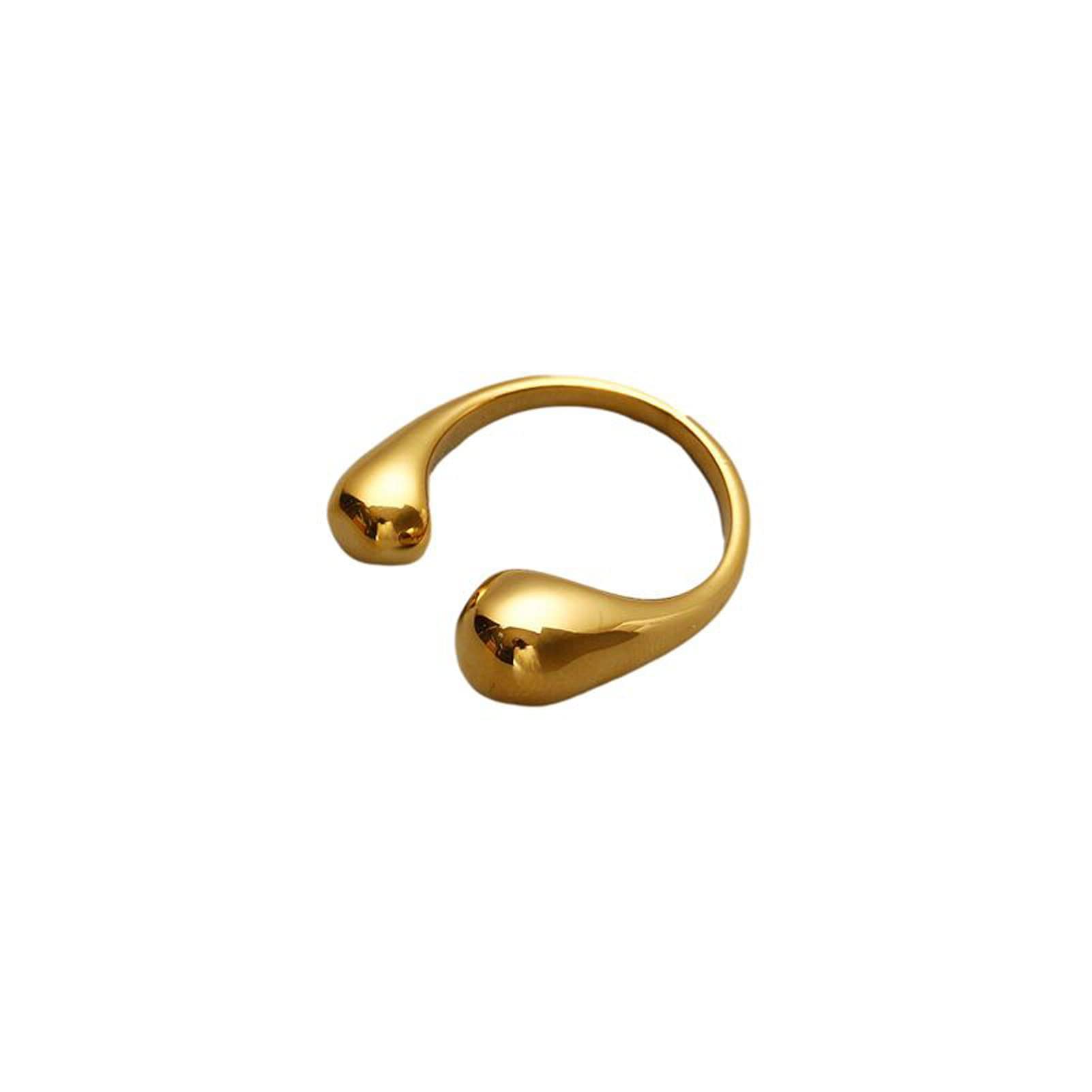 YESLADY Chunky Rings for Women Adjustable Open Cuff Statement Ring Teardrop Dome Bold Jewelry