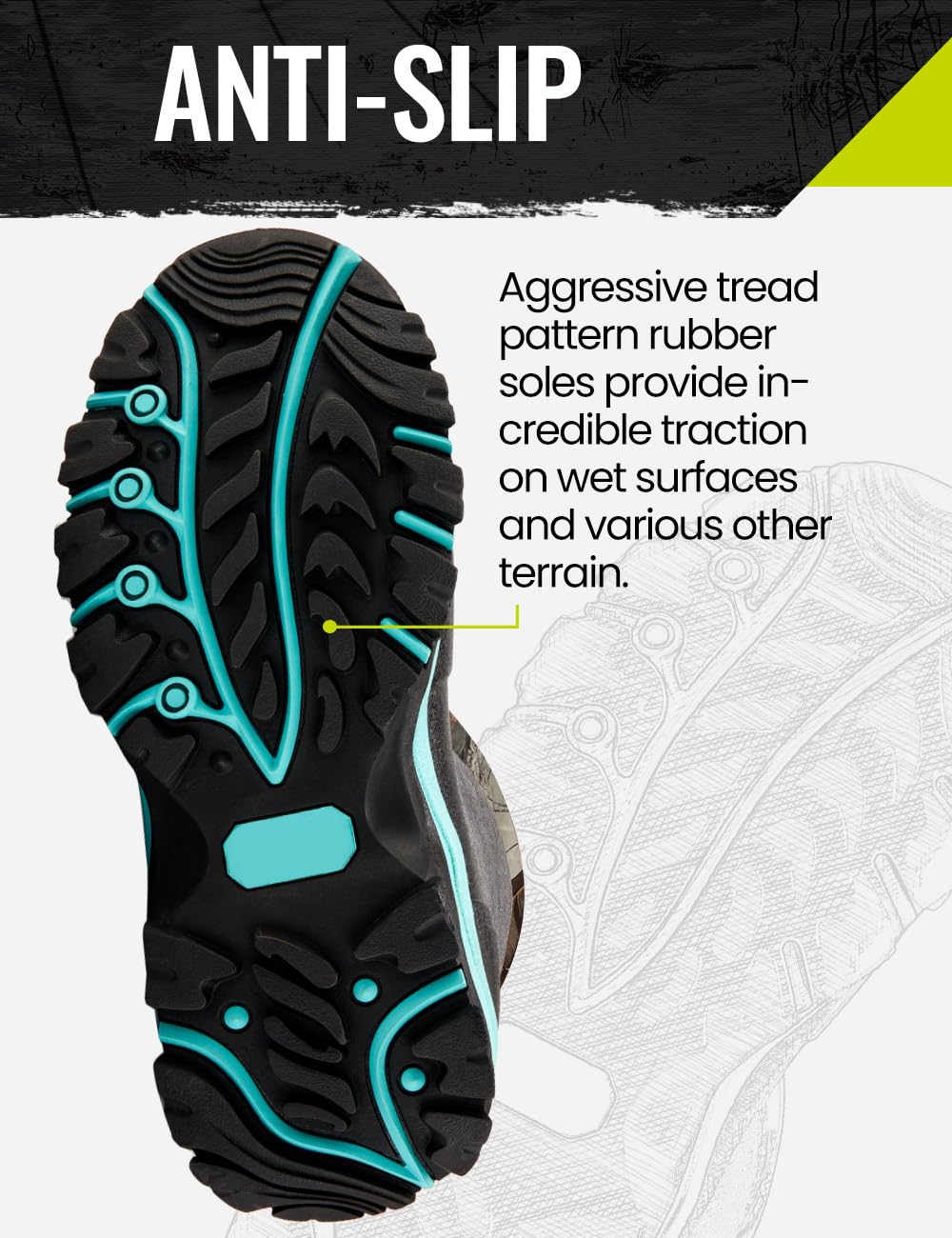 TIDEWE Hunting Boot for Women, Insulated Waterproof Durable Women's Hunting Boot, 6mm Neoprene and Rubber Outdoor Boot(Green Size 8)