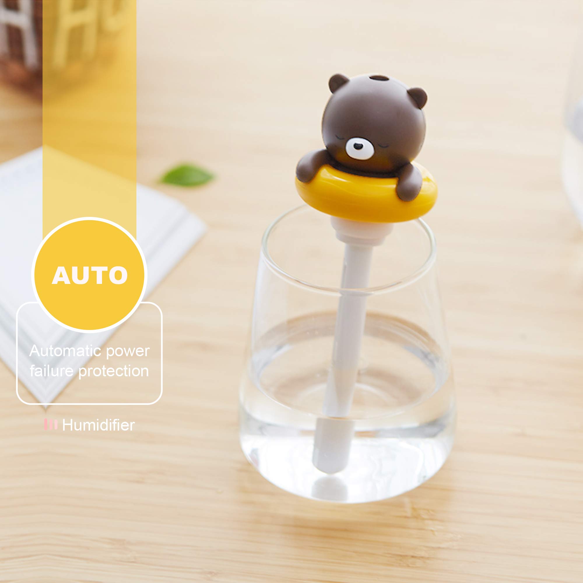 USB Portable Mini Humidifier, Richgv Cool Mist Humidifier for Car Travel Office Hotel Household