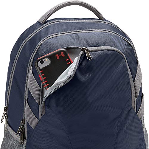 Under Armour Adult Team Hustle 3.0 Backpack , Midnight Navy (410)/Gray , One Size Fits All