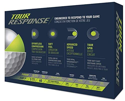 TaylorMade Tour Response Golf Ball, Yellow, Dozen