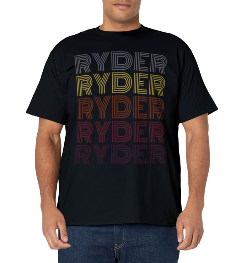 Ryder Name Vintage Style Personalized Gift Idea T-Shirt