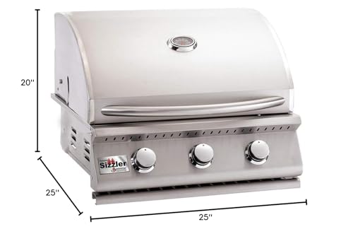 Summerset Sizzler Stainless Steel 26 Inch Natural Gas Propane Built in Grill