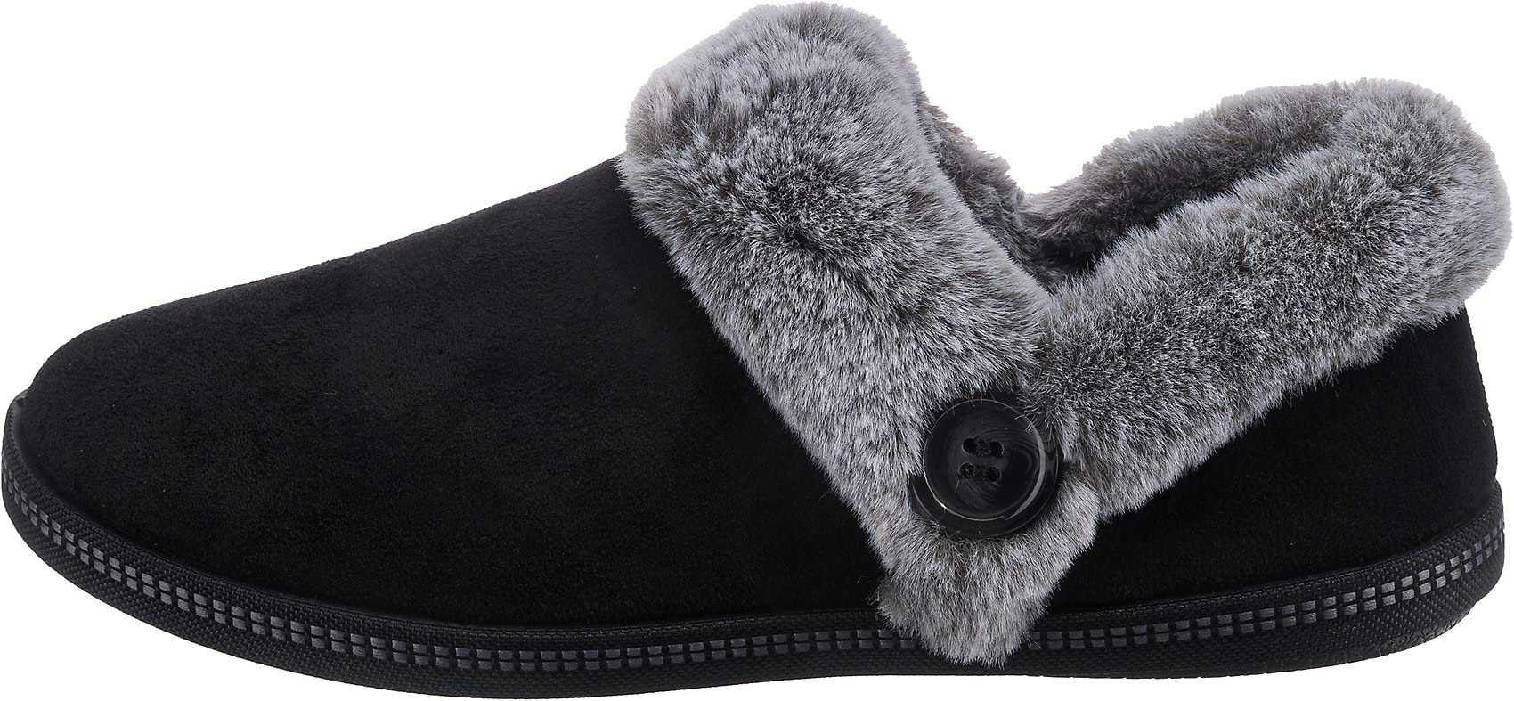 Skechers Women's Cozy Campfire-Fresh Toast Slipper, Black, 8