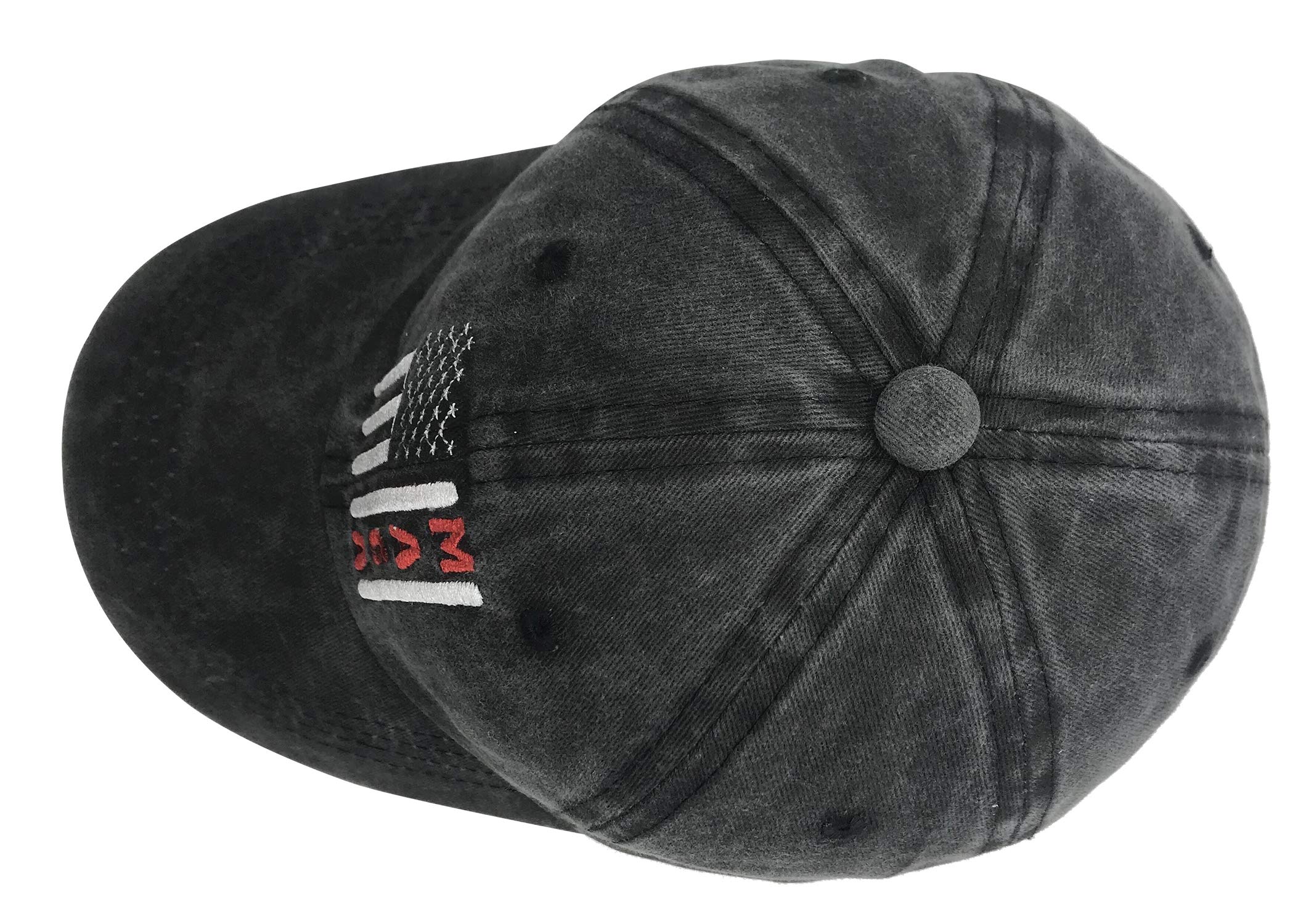 Unisex Make America MAGA Great Again Vintage Adjustable Baseball Cap Denim Dad Hat (One Size, Embroidered Black)