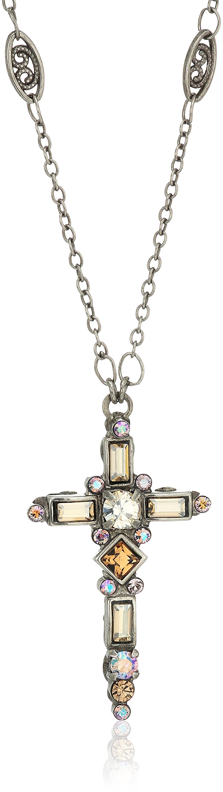 Sorrelli Mirage Delicate Cross Pendant Necklace