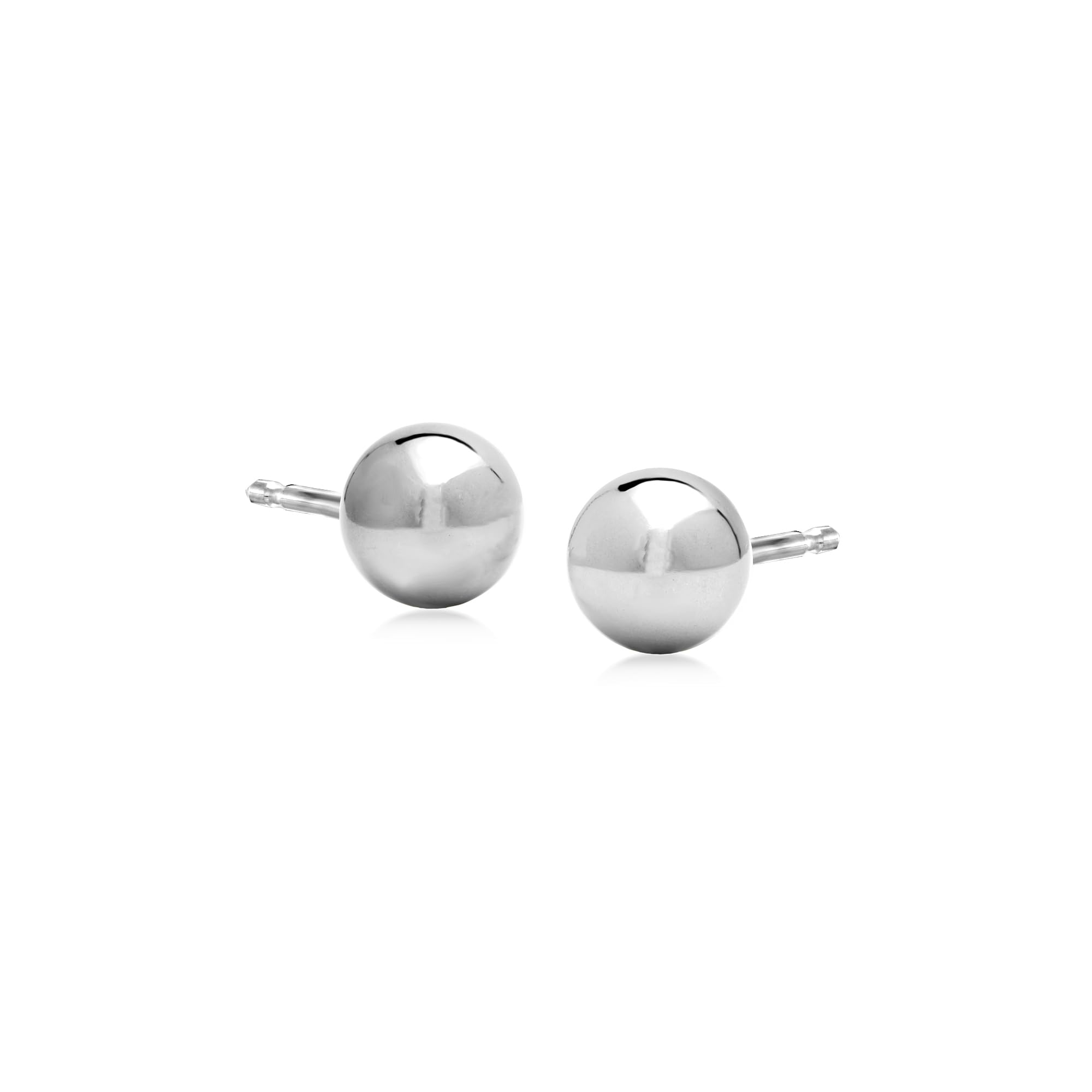 Ross-Simons Tri-Colored Gold Jewelry Set: 3 Pairs Of 6mm Ball Stud Earrings