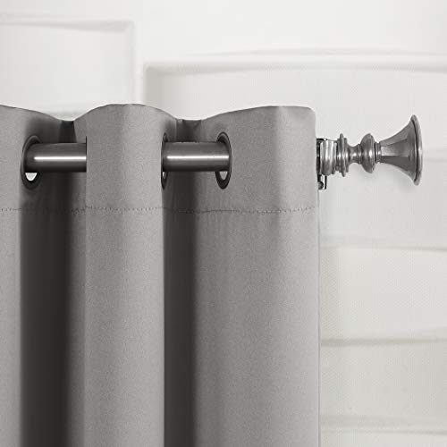 Sun Zero Becca Energy Efficient Grommet Curtain Panel, 40" x 63", Gray