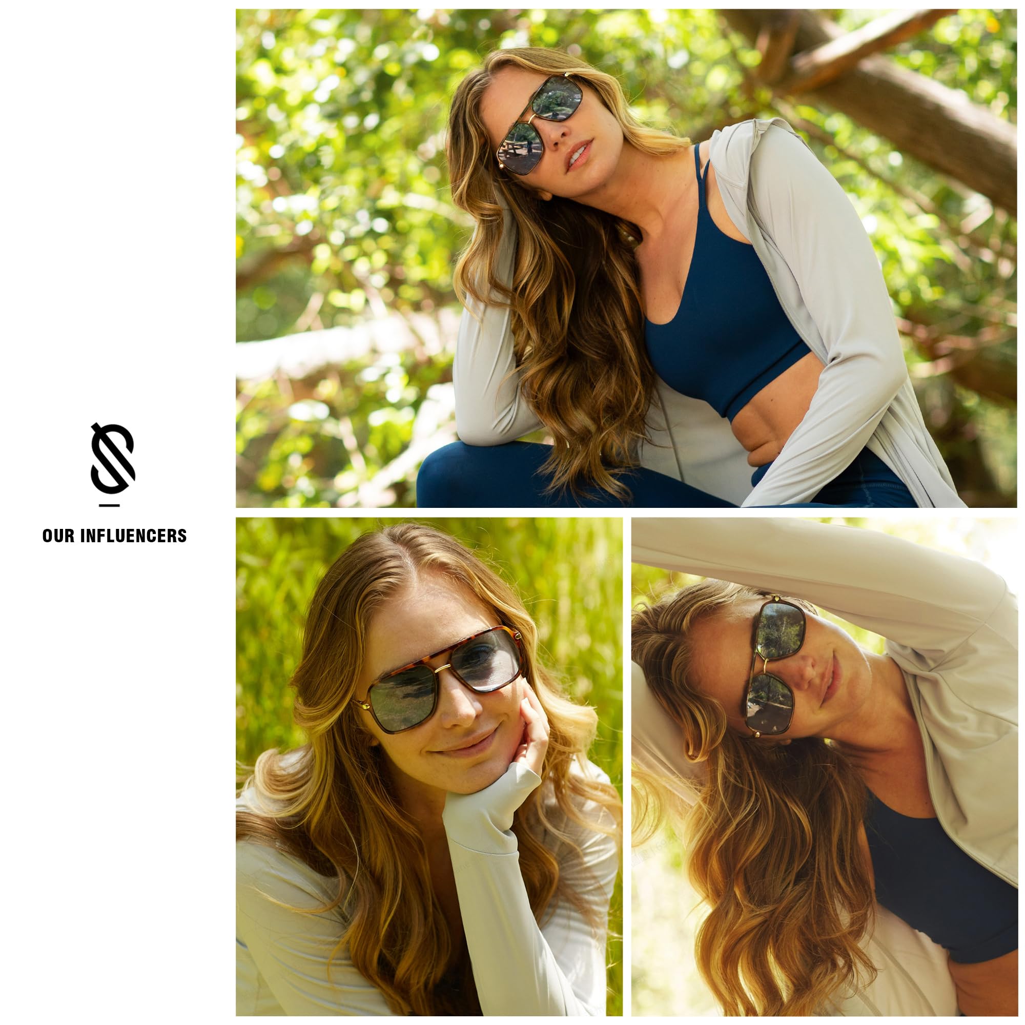SOJOS Sunglasses for Women & Men, Square, Retro, Polarized Lens, Trendy Aviator, 90s Shades (SJ2229, Black Yellow)