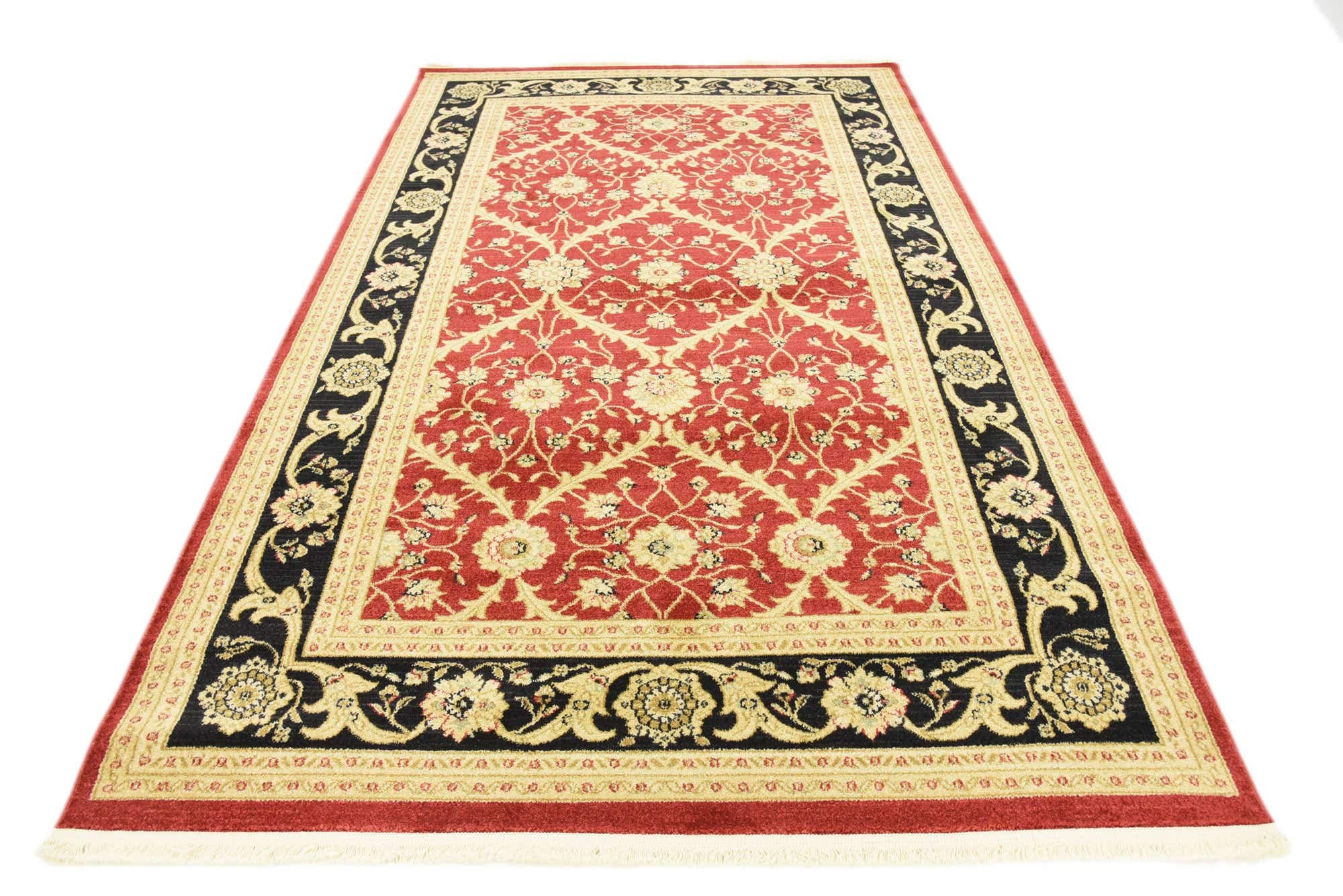 Unique Loom Edinburgh Collection Oriental Traditional French Country Red Area Rug (5' 0 x 8' 0)