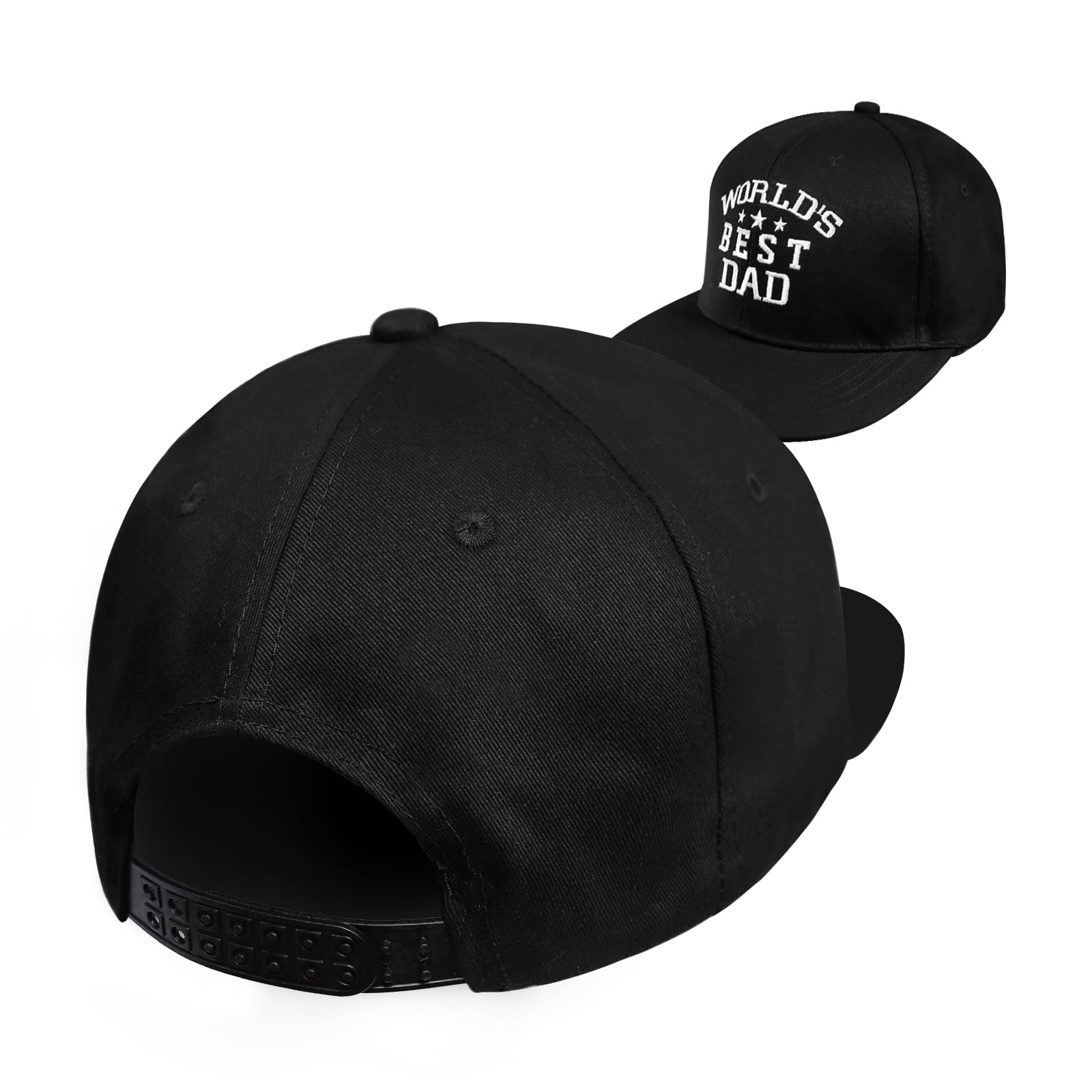 YOULEY Snapback Hats for Men Adjustable Flat Visor Trucker Hats for Father with Embroidery Light Gray