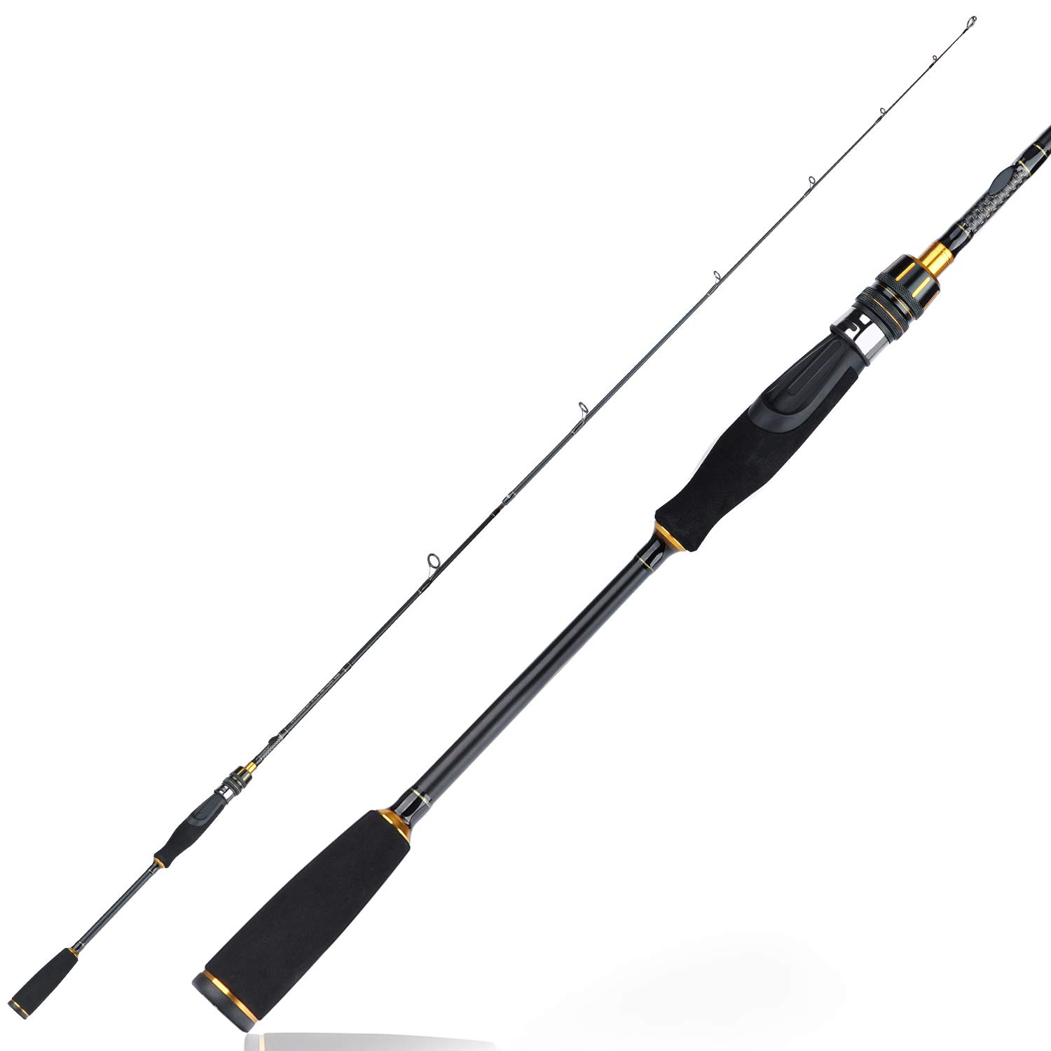 Sougayilang Fishing Rod, 24 Ton Carbon Fiber Casting and Spinning Rods - One Piece Rods