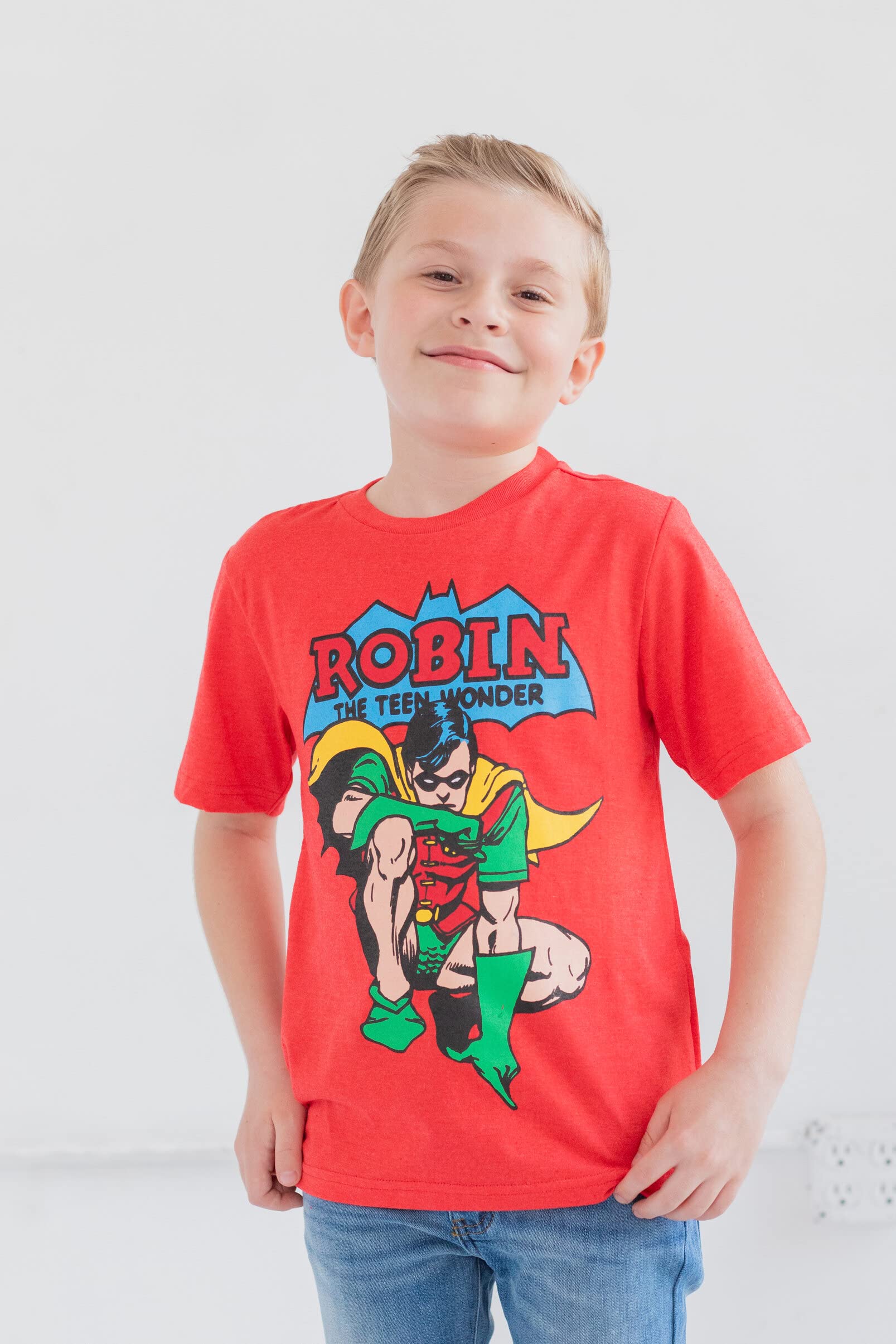 Warner Bros. Justice League Batman Big Boys 4 Pack Short Sleeve T-Shirt 14-16 Multicolor