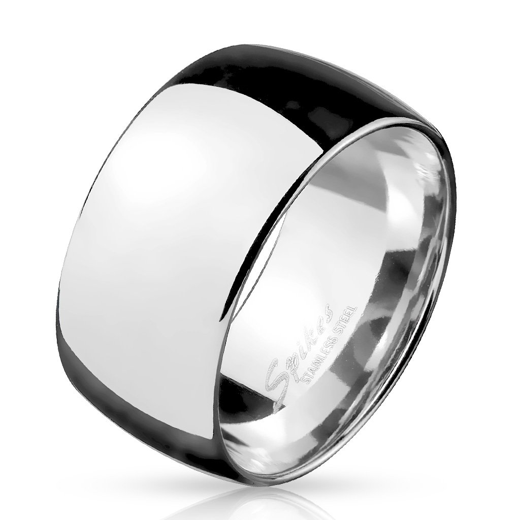 Wide Dome Stainless Steel Band Ring