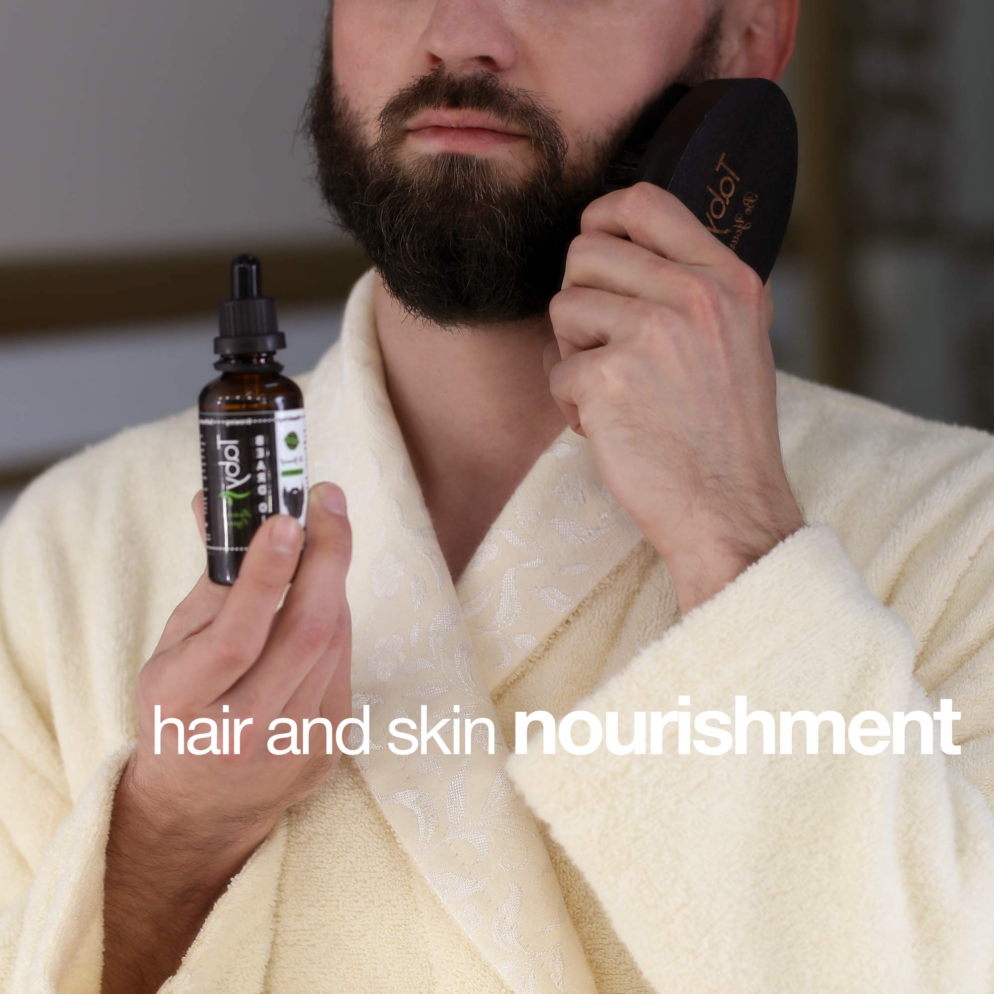 TABYS Beard Oil for Men (2 oz) & Beard balm with Argan & Jojoba Oils for Beard Growth