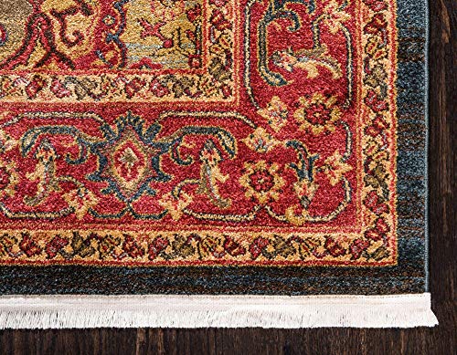 Unique Loom Sahand Collection Area Rug - Arsaces (2' 2" x 3' 1" Rectangle, Navy Blue/ Gray)