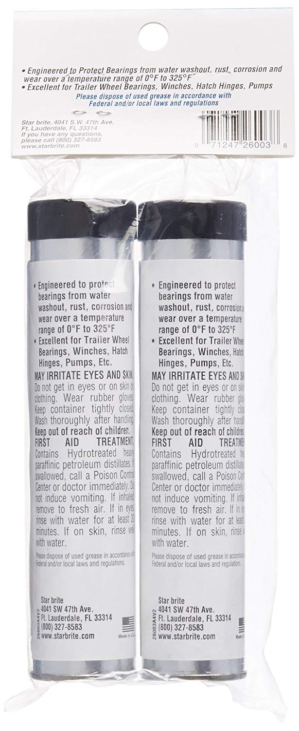 STAR BRITE Wheel Bearing Grease -3 OZ Cartridges 2 Pack (026003)