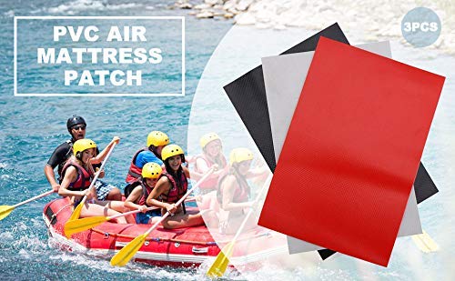 Vbestlife 6Pcs PVC Patch Repair Kit,Repair Patches Kit Set Accessory for Inflatable Raft Boat Canoe Kayak (Red) Red PVC Repair Patches