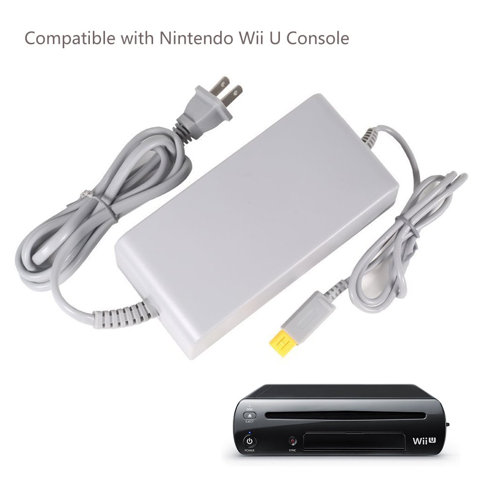 tesha Universal 100-240V Wall AC Adapter 15V 5A Power Charger Cord for Nintendo Wii U Console