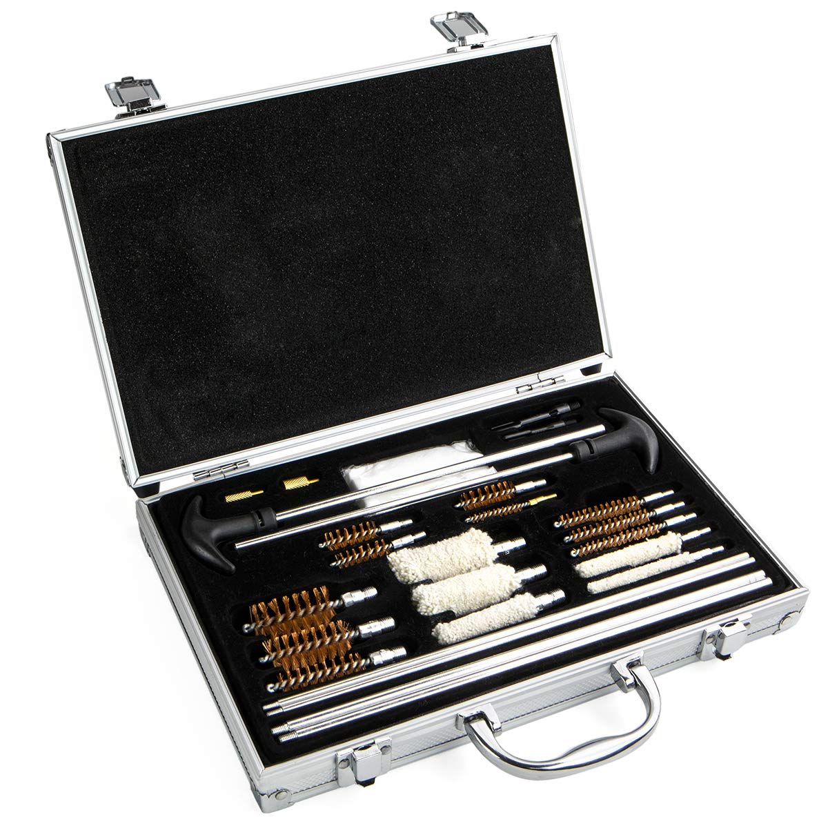 XtremepowerUS 101pc Universal Gun Cleaning Kit Brass Rifle Pistol Handgun Shotgun Firearm Cleaner Service Kit