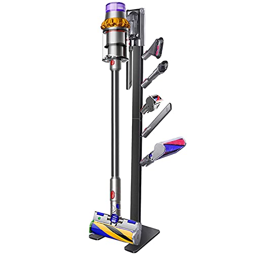 XIGOO Storage-Stand-Docking-Station-Holder Compatible with V15 Detect V11 V10 V8 V7 V6 Cordless Vacuum Cleaners & Accessories, Stable Metal Bracket Organizer Rack, Brushed Black