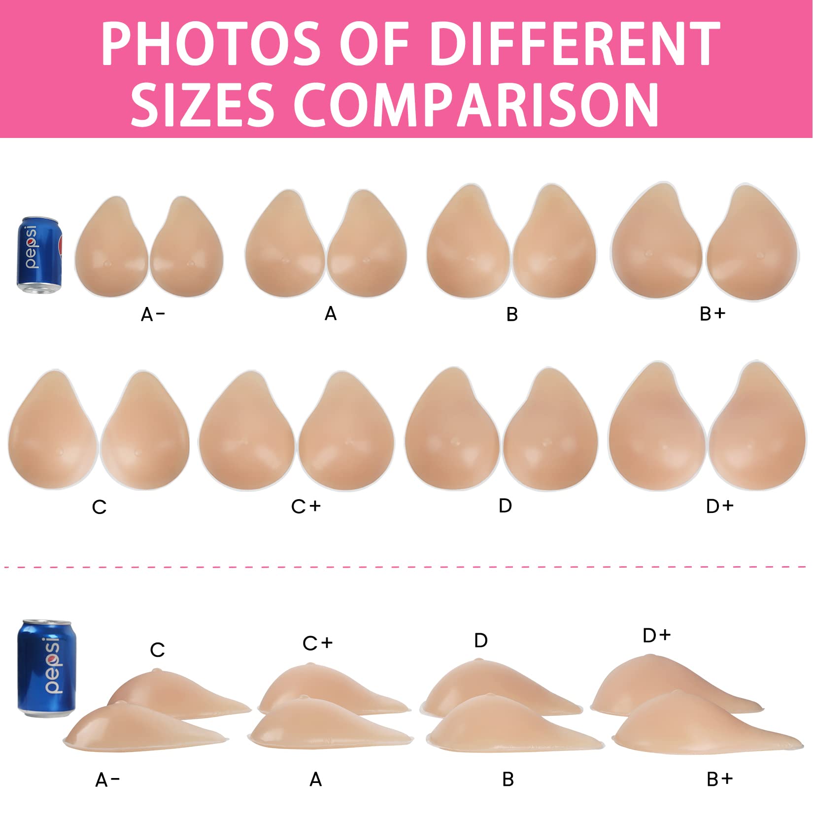 Vollence One Pair A Cup irregular Silicone Breast Forms Women Mastectomy Prosthesis Concave Bra Pad
