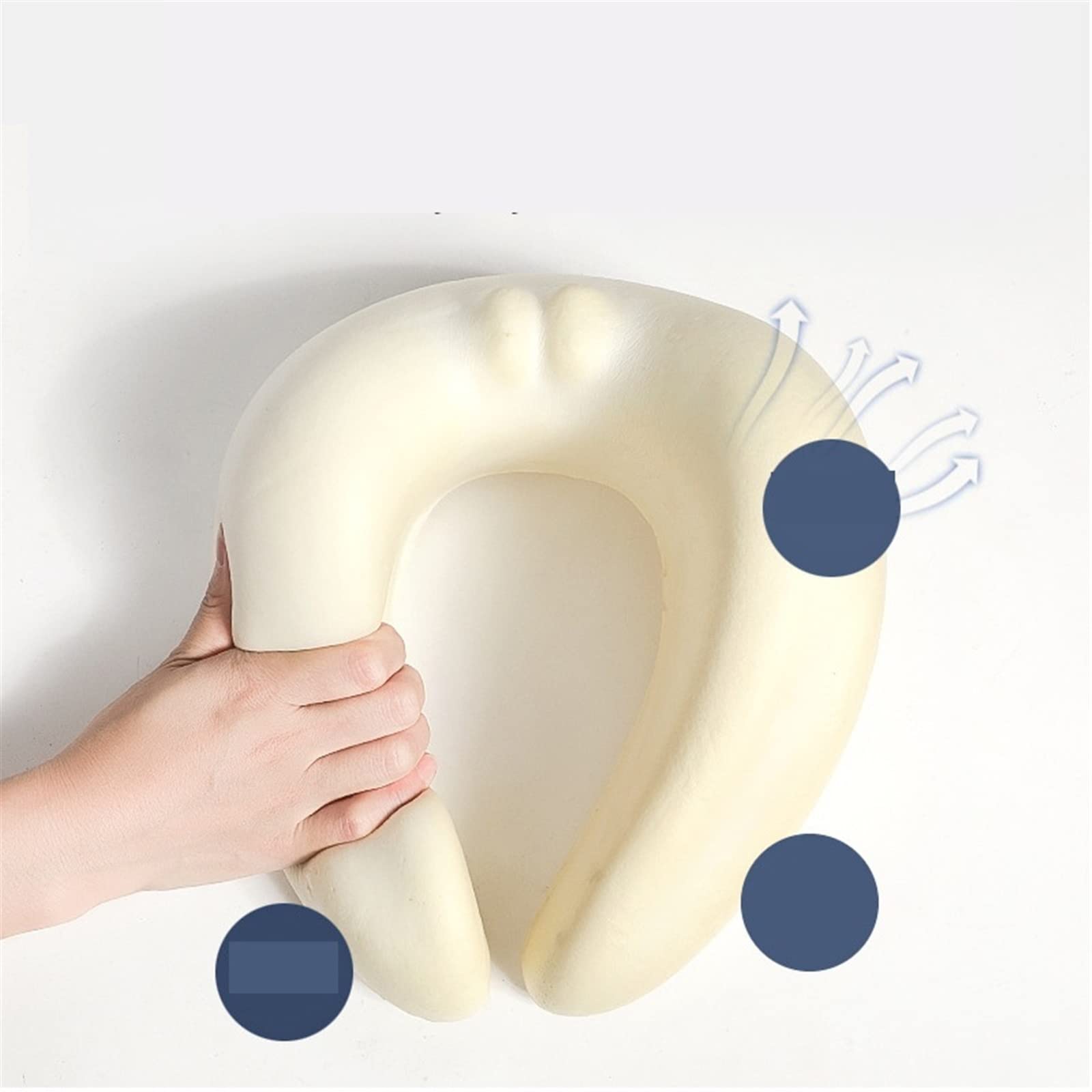 ZIFARM Bed Pillows, Pillow for Airplane Office Memory Foam U-Shaped Neck Pillows with Sleep Mask Earplugs Sleeping Cushion Headrests Beddin Pillow