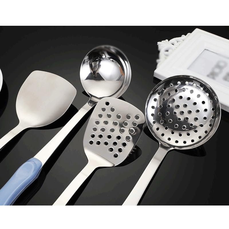 SLEEVY Kitchen Utensils Set Non-stick Kitchenware Cooking Tools Spoon Soup Ladle Spatula Shovel Accessories (Color : D, Size : 4 pieces)