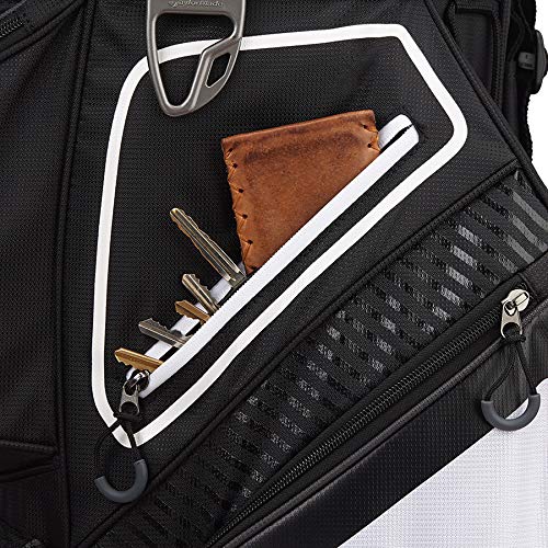 TaylorMade Cart 8.0 Bag, Black/White/Charcoal