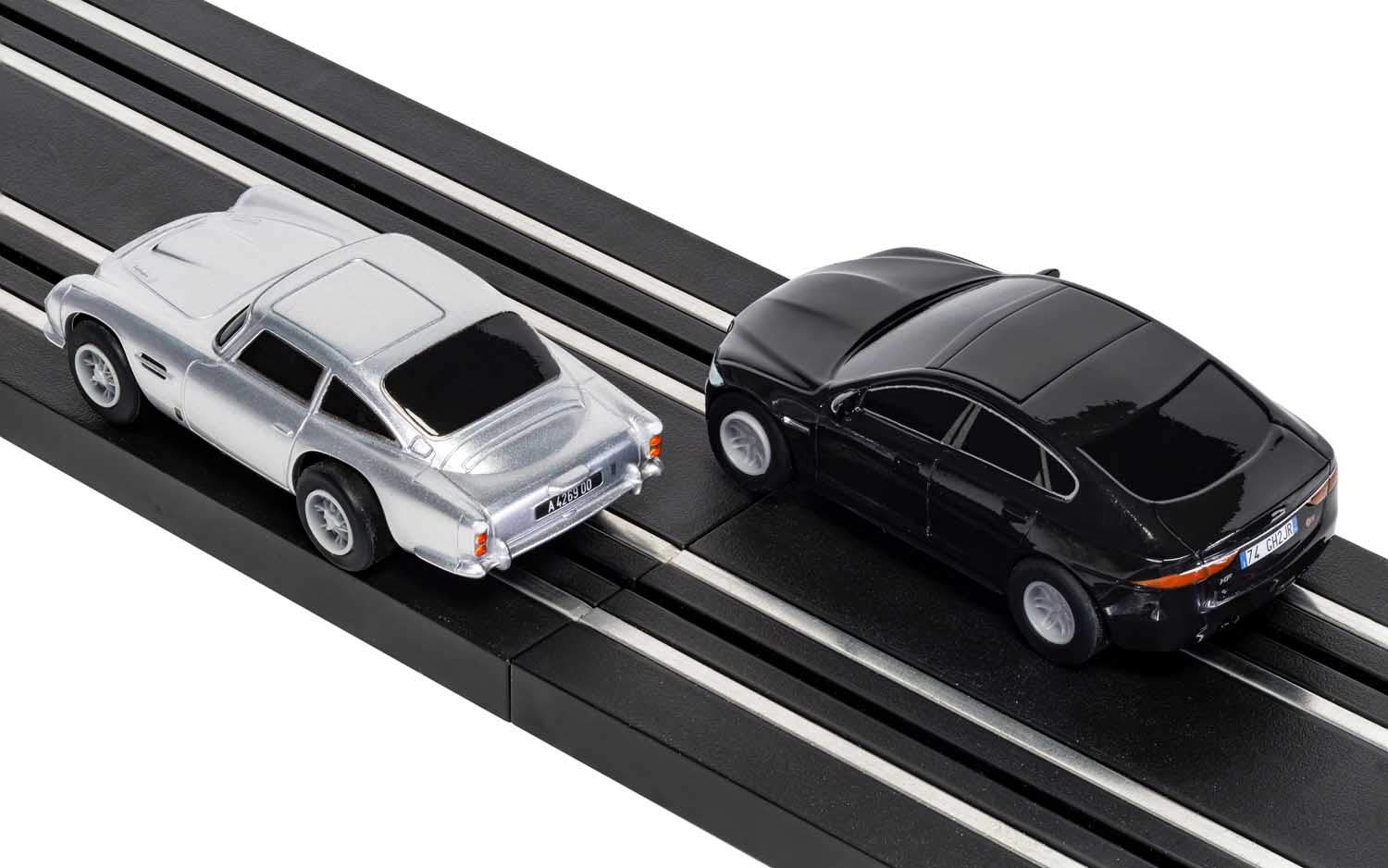 Scalextric Micro James Bond No Time to Die 1:64 Battery Powered Slot Car Race Track Set G1161T, Black