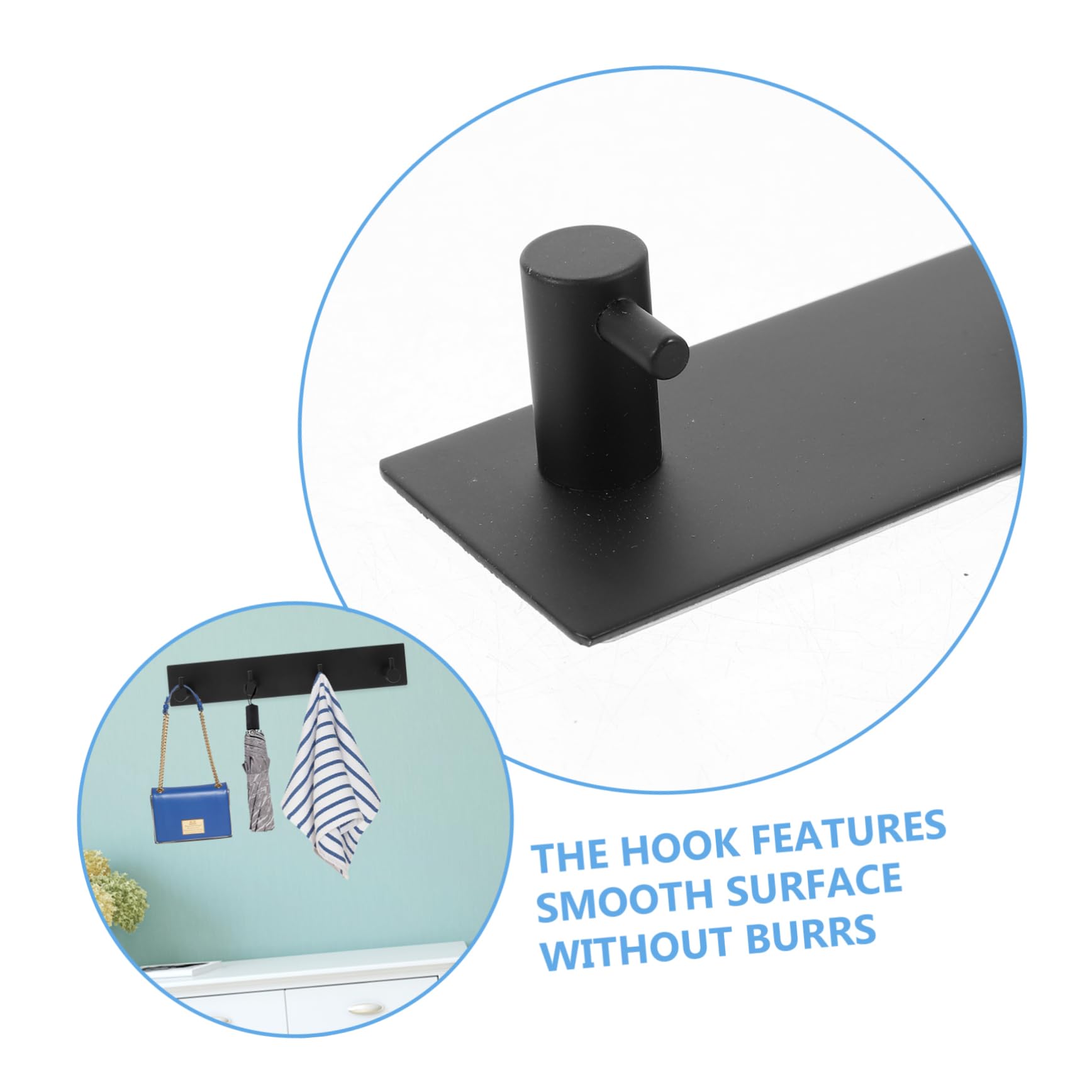 Zerodeko 3pcs Coat Hook Scarves Hook Towel Hooks for Hanging Door Hanging Rail Hanger Door Key Hanger Coat Mount Wall Mounted hat Hanging Door 304 Stainless Steel