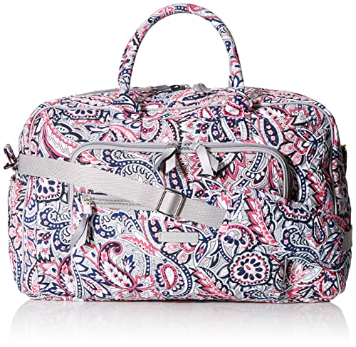 Vera Bradley Women's Cotton Compact Weekender Travel Bag, Gramercy Paisley, One Size