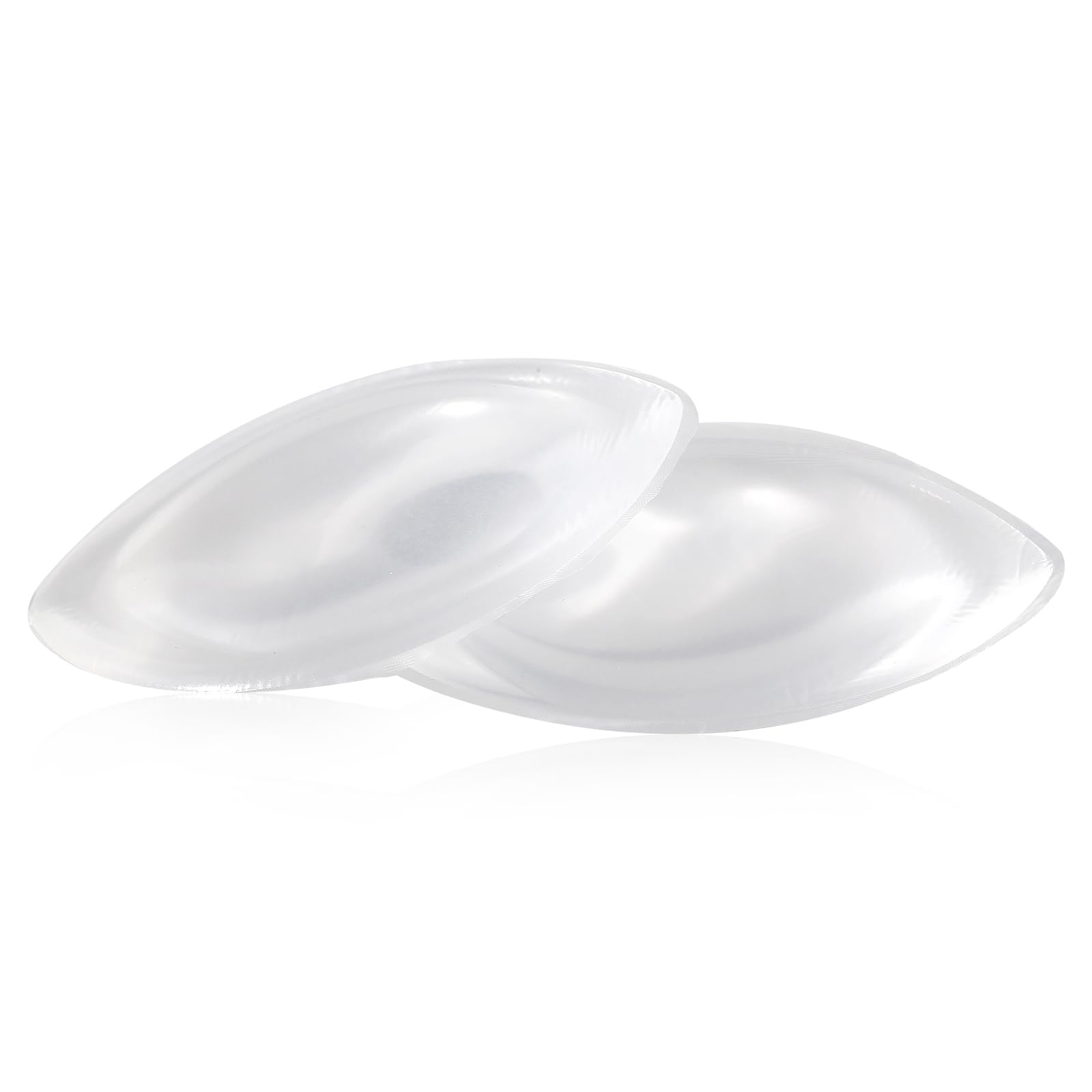 WLLHYF Silicone Bra Inserts, Reusable Gel Push Up Breast Pads and Breast Enhancers Add 1-2 Cups 1 Pair (clear)