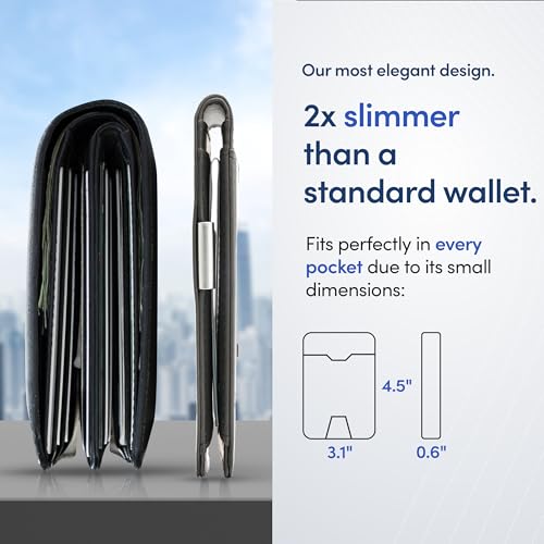 TRAVANDO AirTag* Wallet Mens Wallet with Money Clip Air Tag Wallet Card Holder RFID Blocking Bifold Gifts for Men